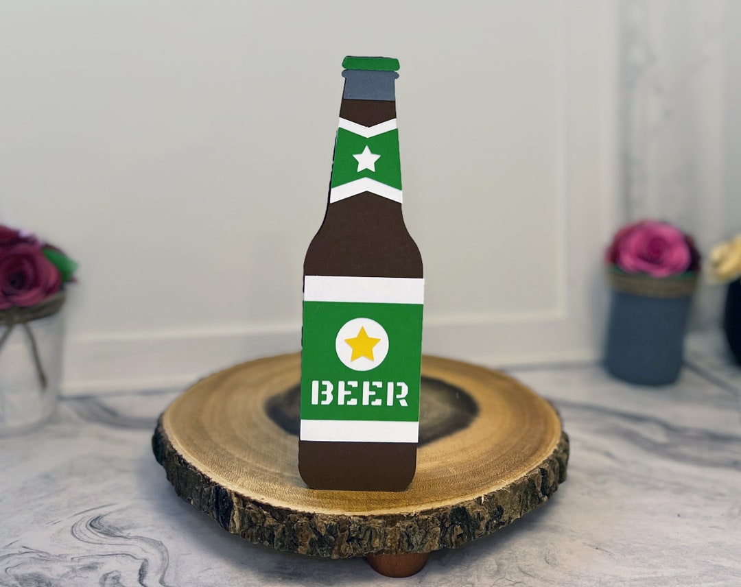 Beer Bottle Card, Beer Card, Beer Lover Card, Beer Bottle Greeting Card ...