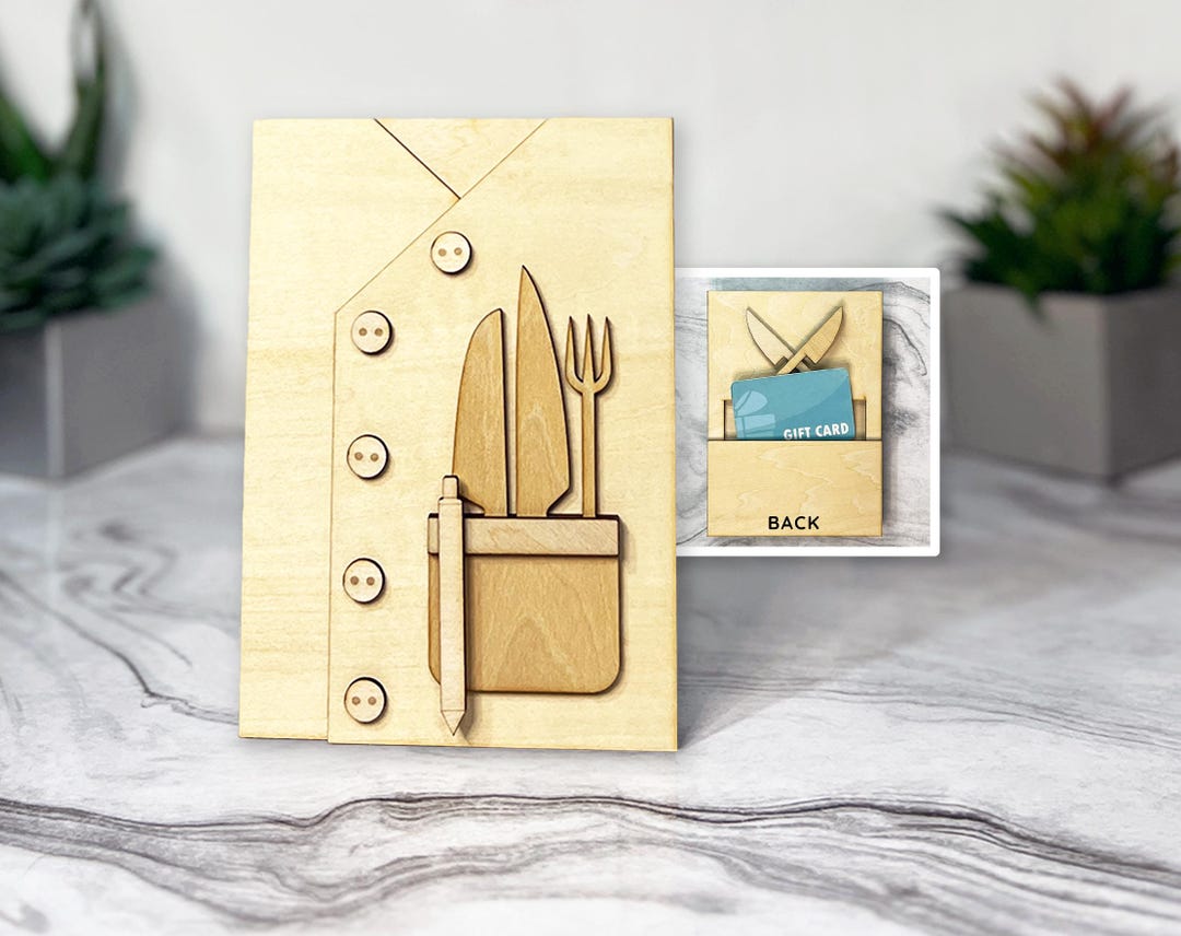 Chef Gift Card Holder , Culinary School Giftcard, Culinary Gift, Chef ...