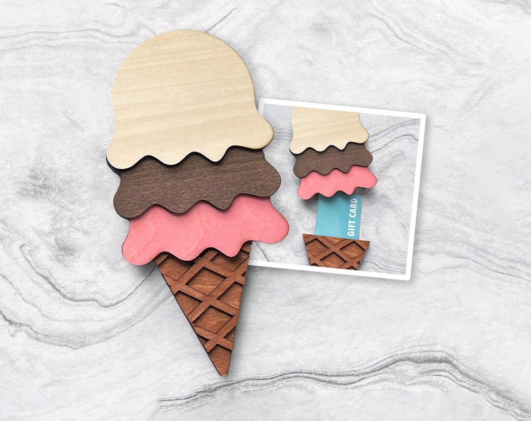 Summer Gift Card Holder, Ice Cream Gift Card Holder, Summer Money ...