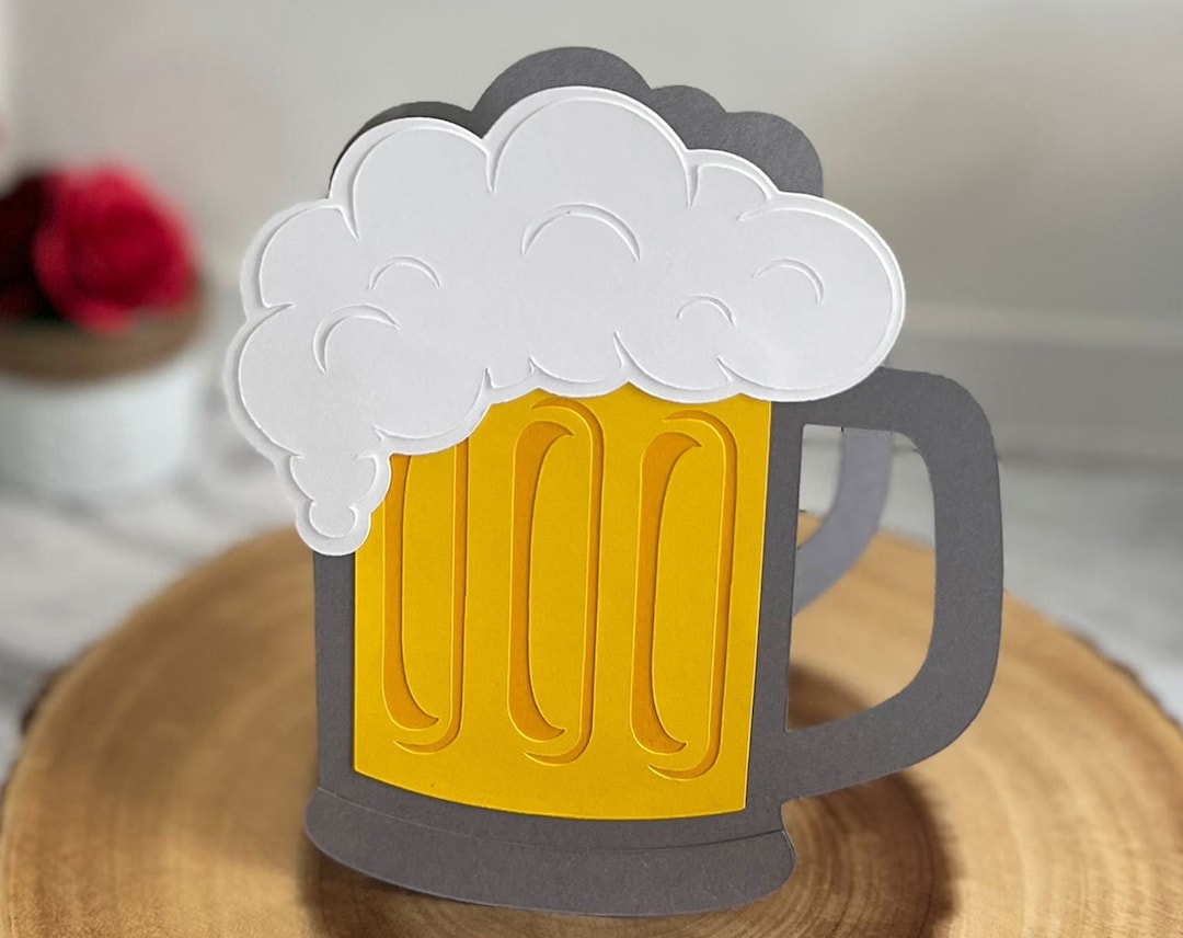 Beer Birthday Card, Beer Mug Birthday Card, Beer Lover Card, Beer ...