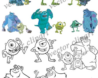 Monsters Inc Vector Clip Art