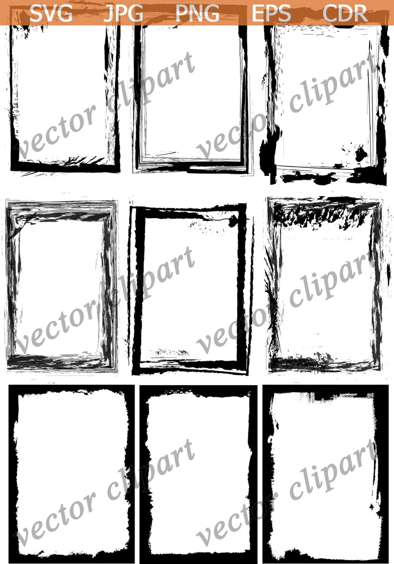 Borders SVG Borders Clipart Borders Svg Cut Borders Vector - Etsy