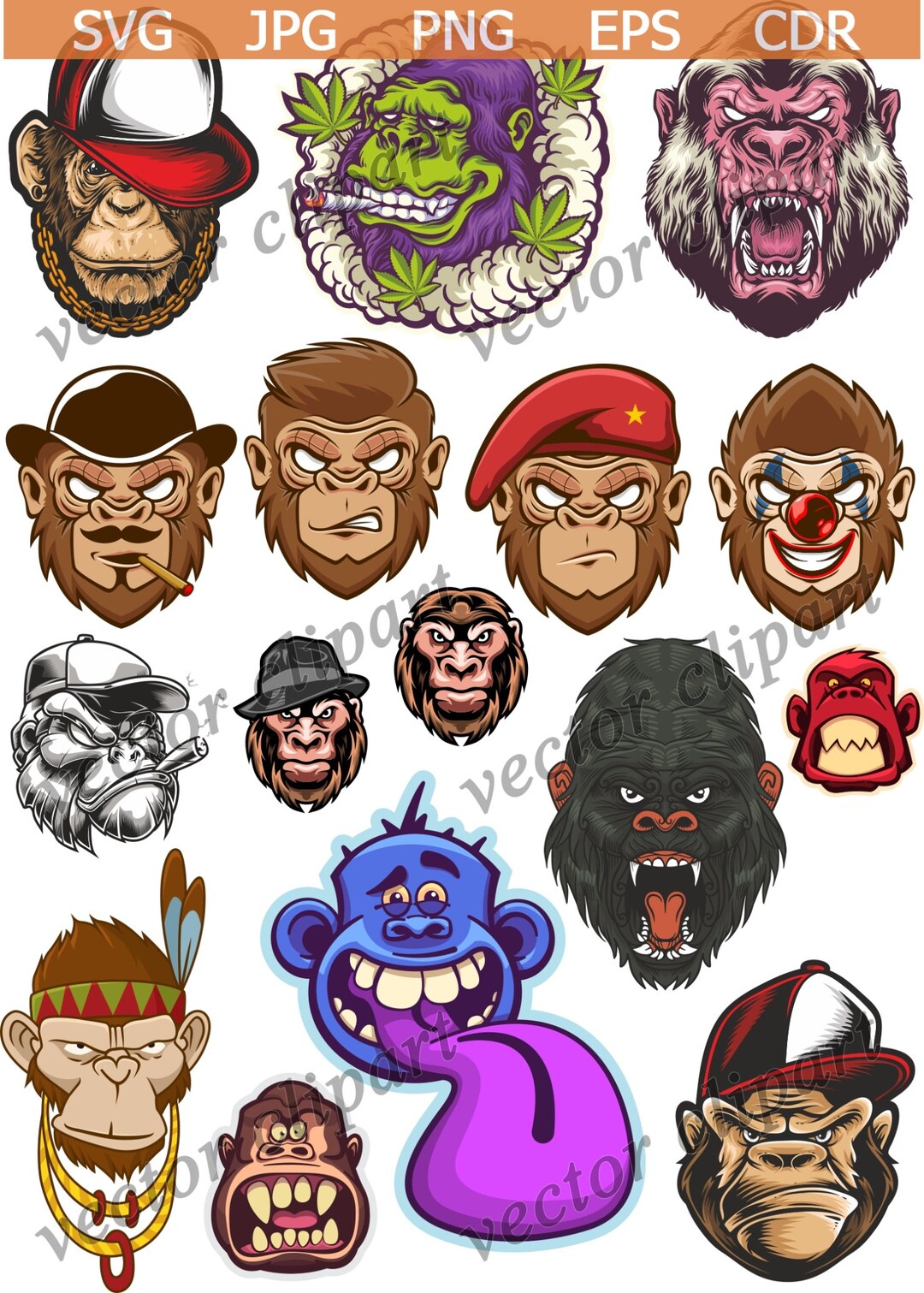 Apes SVG Apes Clipart Apes Svg Bundle Apes Vector - Etsy Ireland