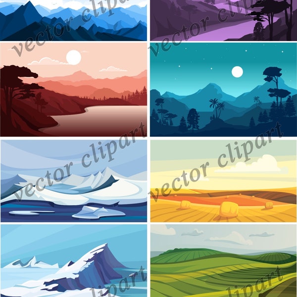 Landscape Svg - Etsy