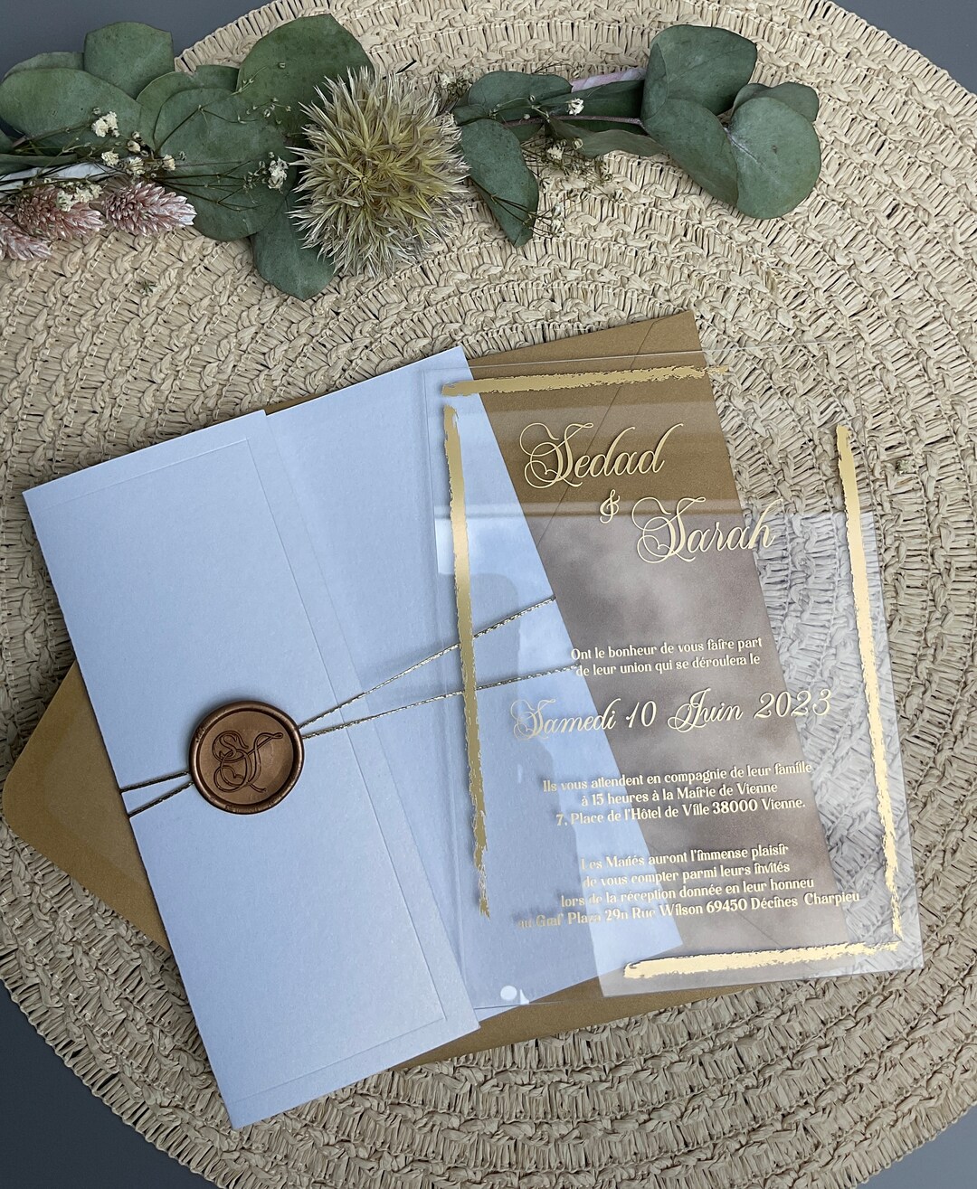 Clear Acrylic Wedding Invitation, Plexiglass Wedding/christening ...