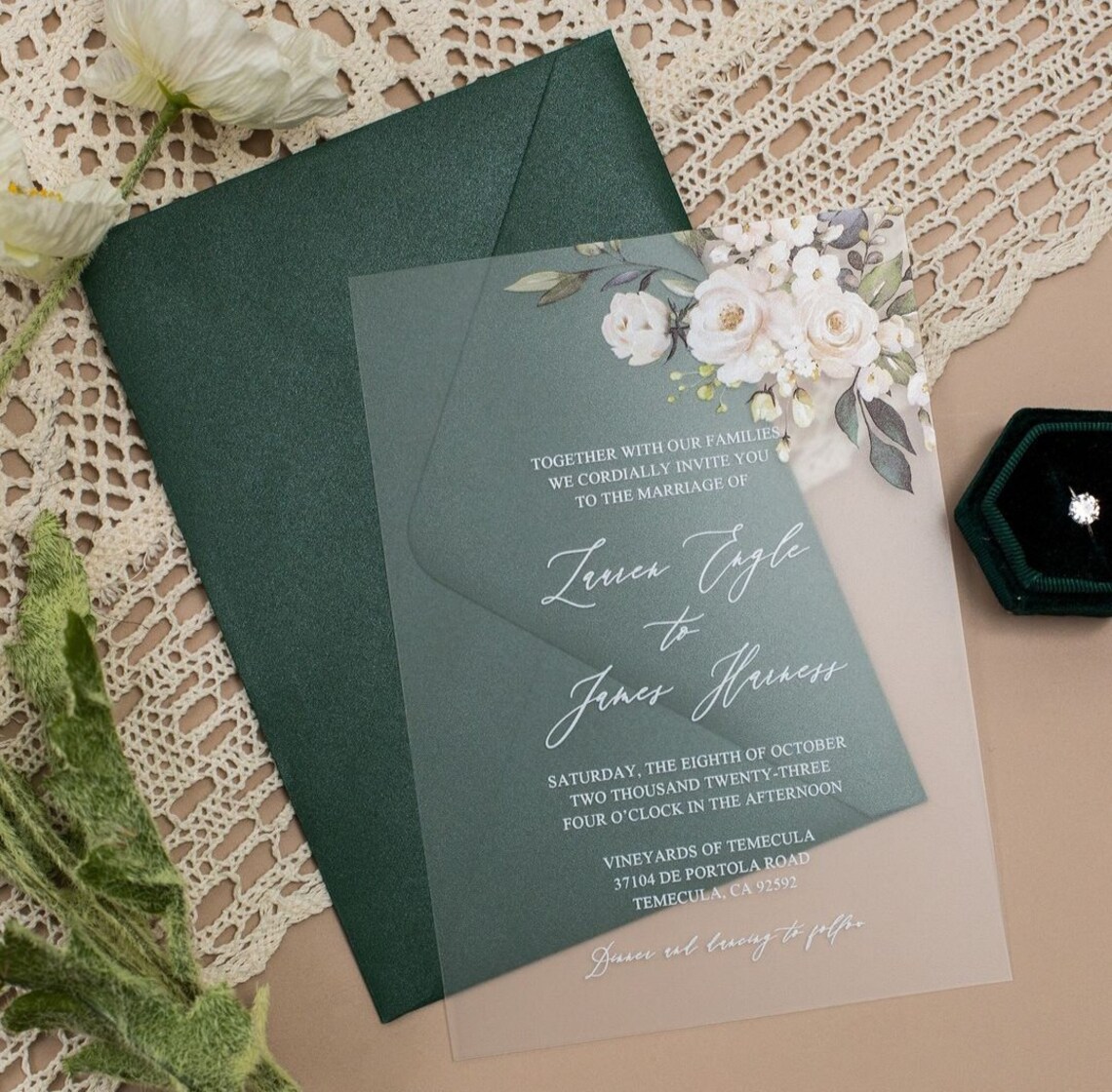 Faire part de mariage en acrylique transparent invitation de - Etsy France