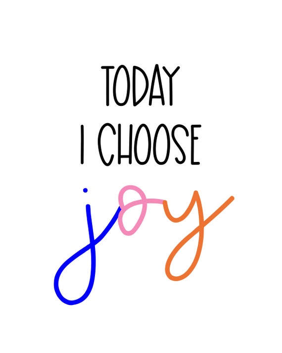 Choose Joy Printable Fall Thanksgiving Wall Art, Today I Choose Joy