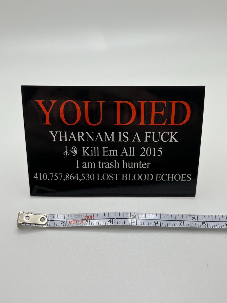 Bloodborne You Died Meme 3" Vinyl Sticker - Etsy