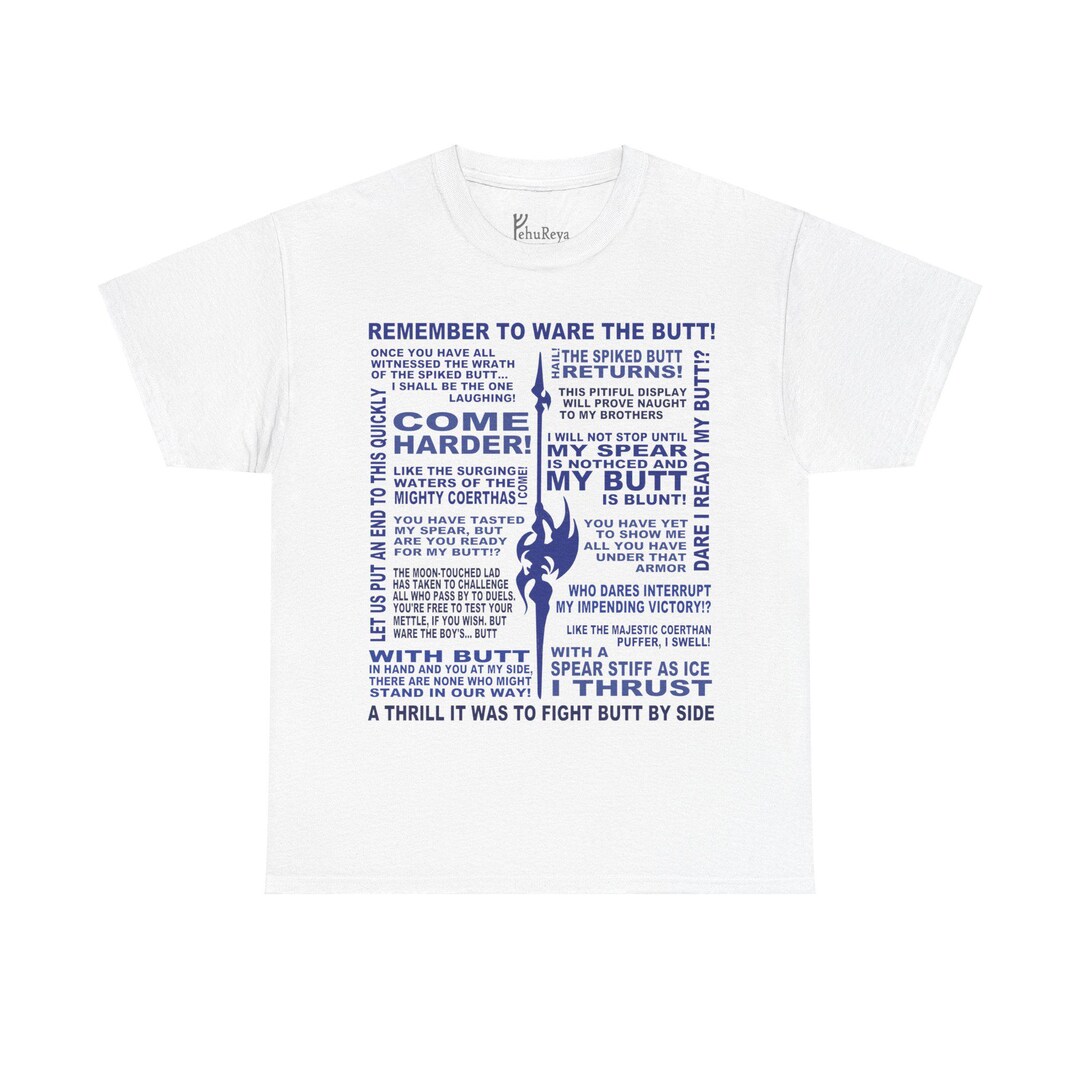 Dragoon Spiked Butt Final Fantasy XIV Meme Unisex Heavy Cotton Tee - Etsy