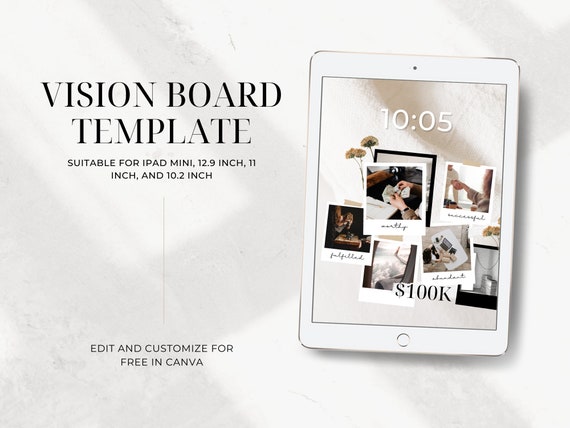 Minimalist Vision Board / Ipad Wallpaper / Vision Board | Etsy