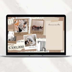 2022 Boho Vision Board / Canva Template / Manifesting Your Reality ...