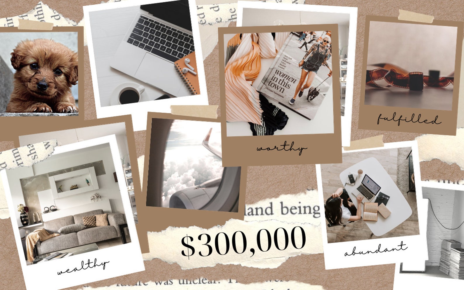 2021 Aesthetic Vision Board Canva Template Manifesting Etsy