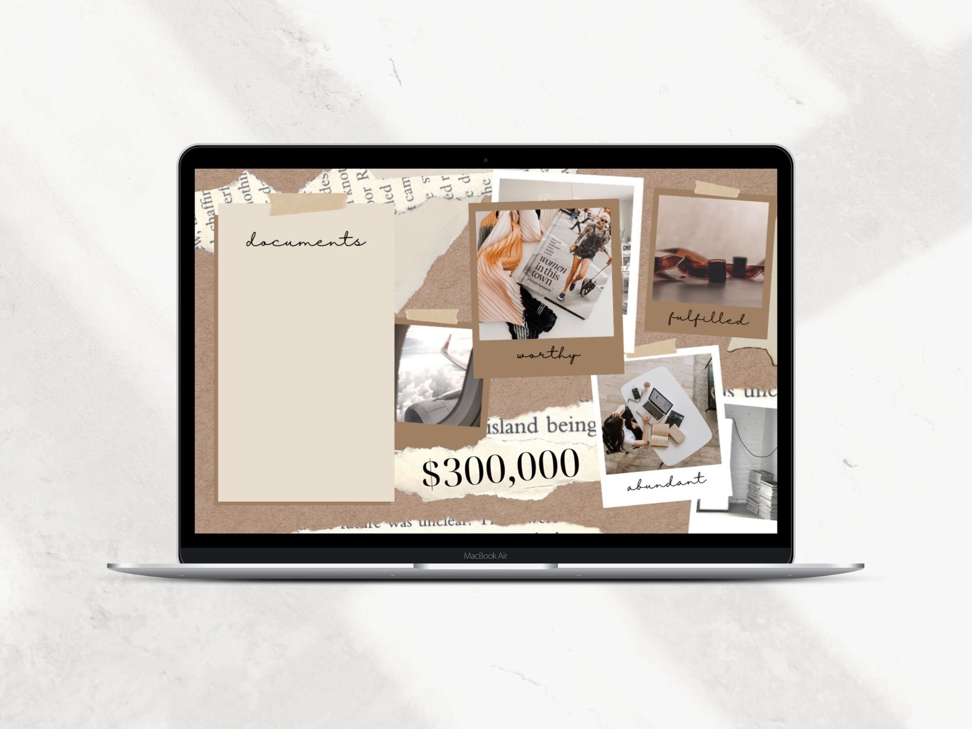 2022 Boho Vision Board / Canva Template / Manifesting Your Reality ...