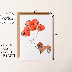 Happy Mother's Day! - Printable Dog Mothers Day Card, Dog Anniversary ...