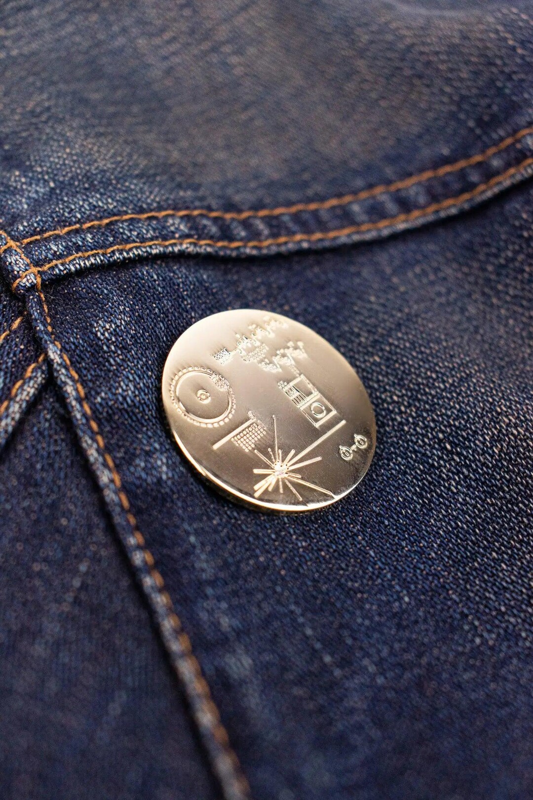 Voyager Golden Record Cover Pin - Etsy