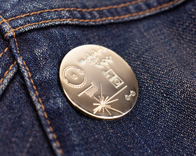 Voyager Golden Record Cover Pin - Etsy