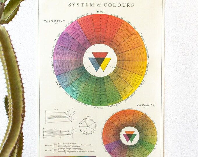 1933 Antique Colorimetry Identification Chart Print Vintage - Etsy