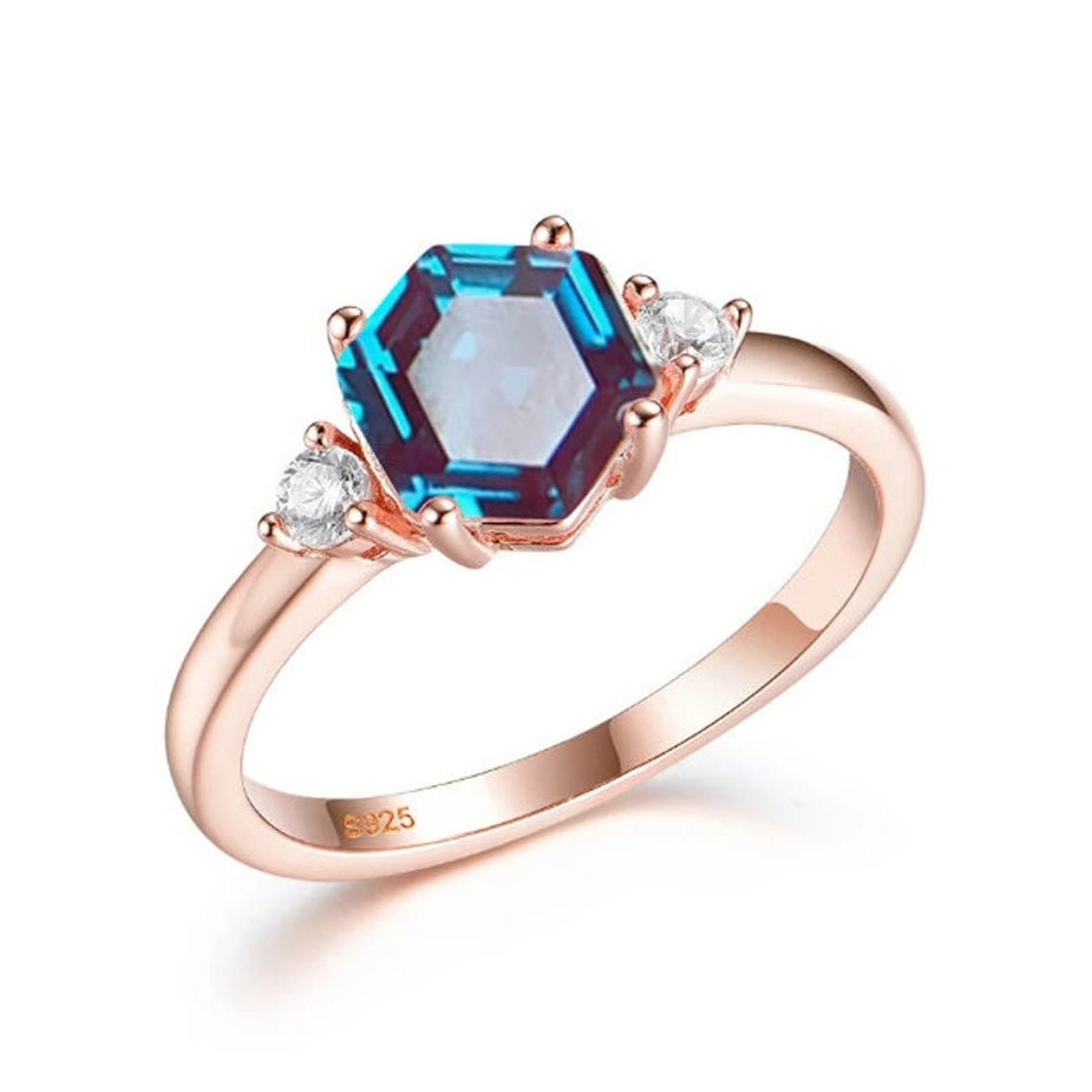 Natural Alexandrite Gemstone Ring for Women Solid 925 - Etsy UK