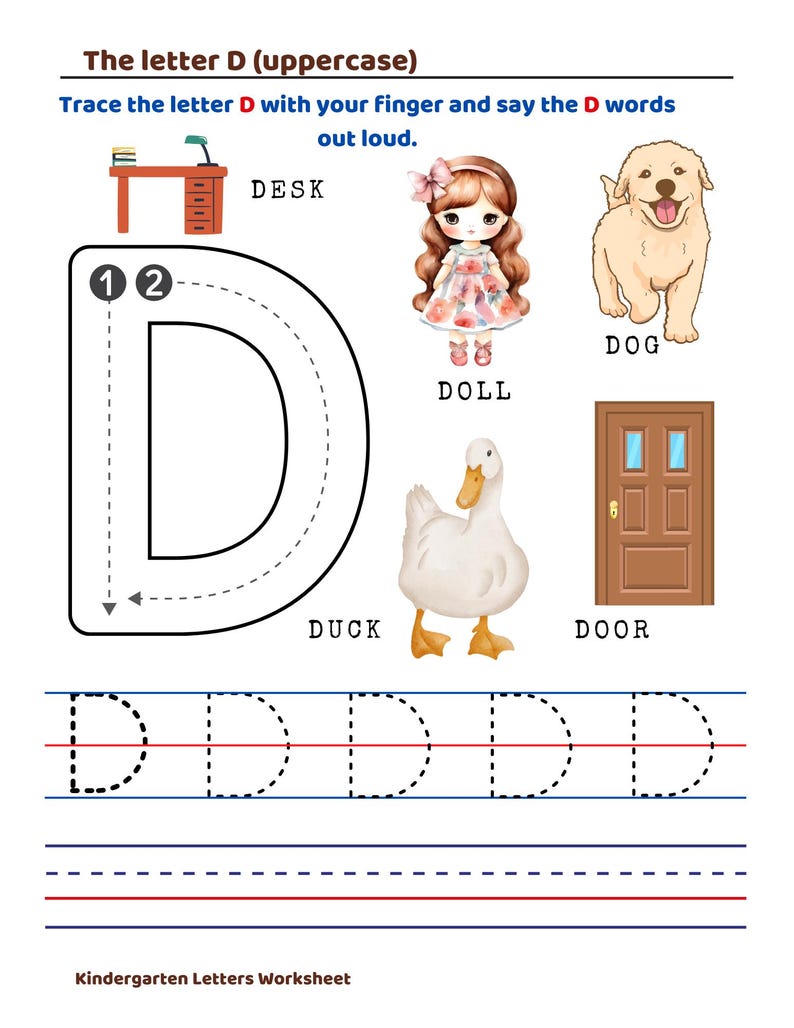 Alphabet Worksheets - Printable - Tracing - Coloring - Kids - Letters ...