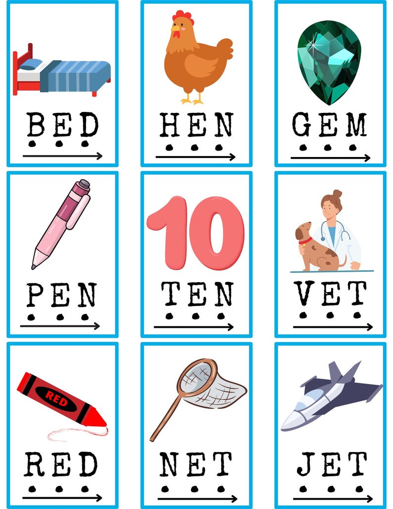 CVC Words Reading Printable, Phonics Worksheets, Preschool Activity ...