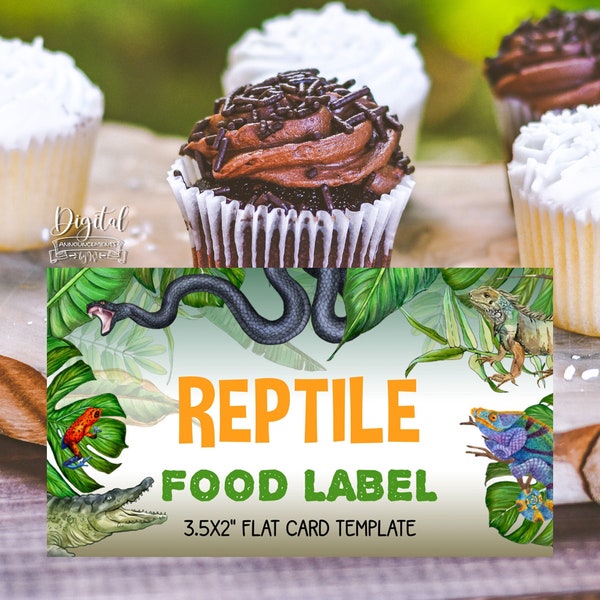 Printable Reptile Birthday Party Template - Etsy
