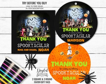 Printable/editable Just Popping by to Say Happy Halloween Gift - Etsy