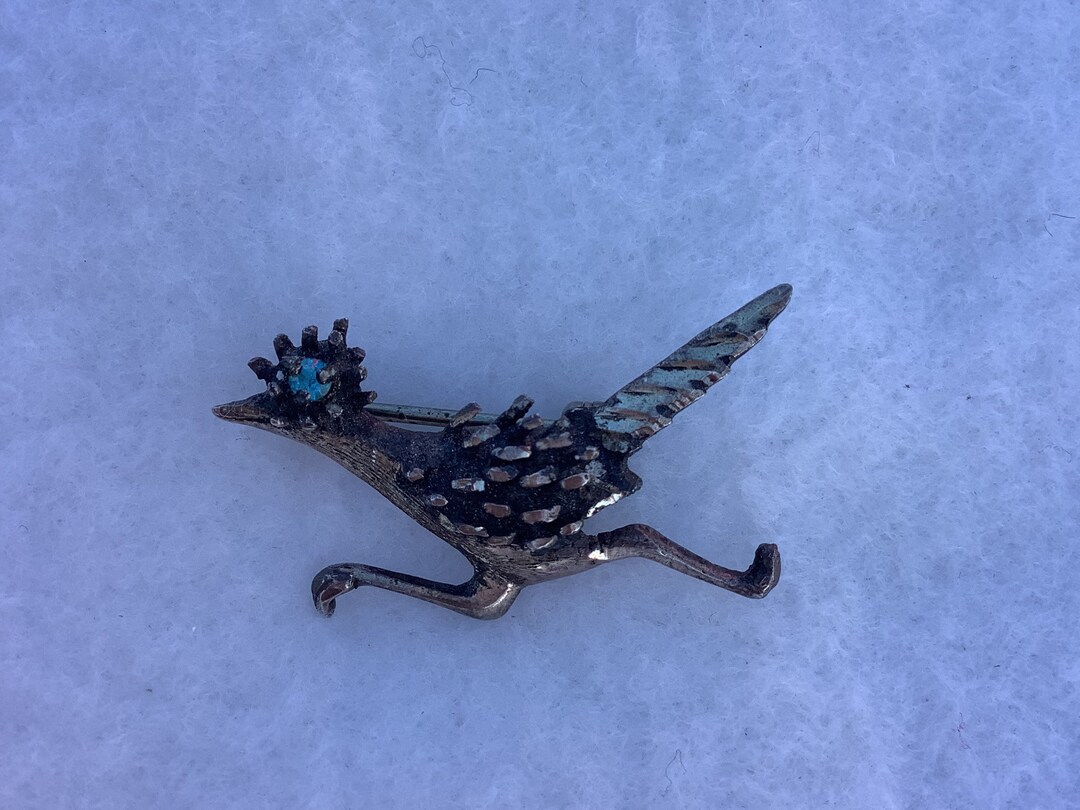 Vintage Sterling Roadrunner Pin, Lapel Pin, Hat Pin, Brooch - Etsy
