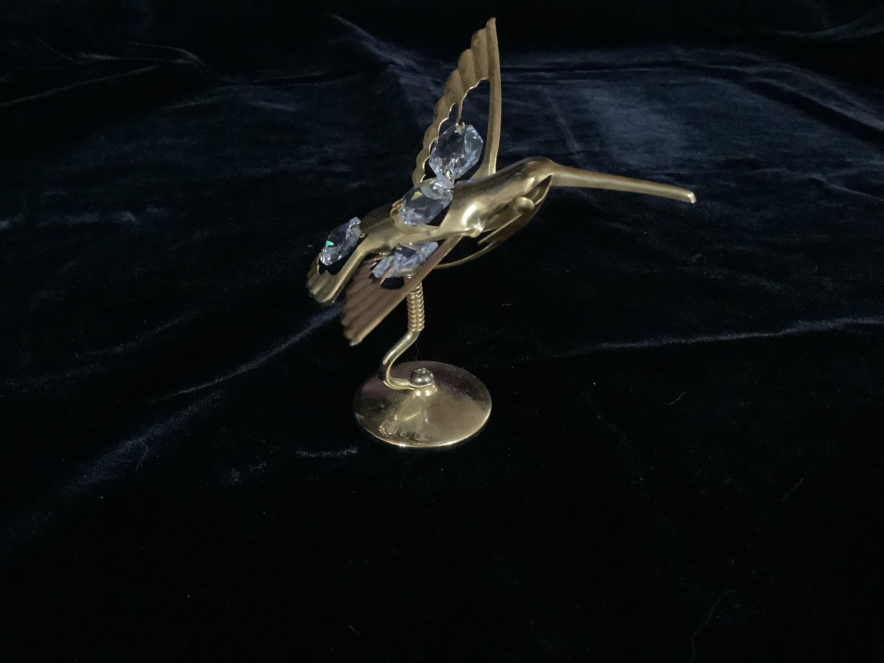 KG&C USA Miniature Hummingbird Crystal Creations Gold Plated - Etsy