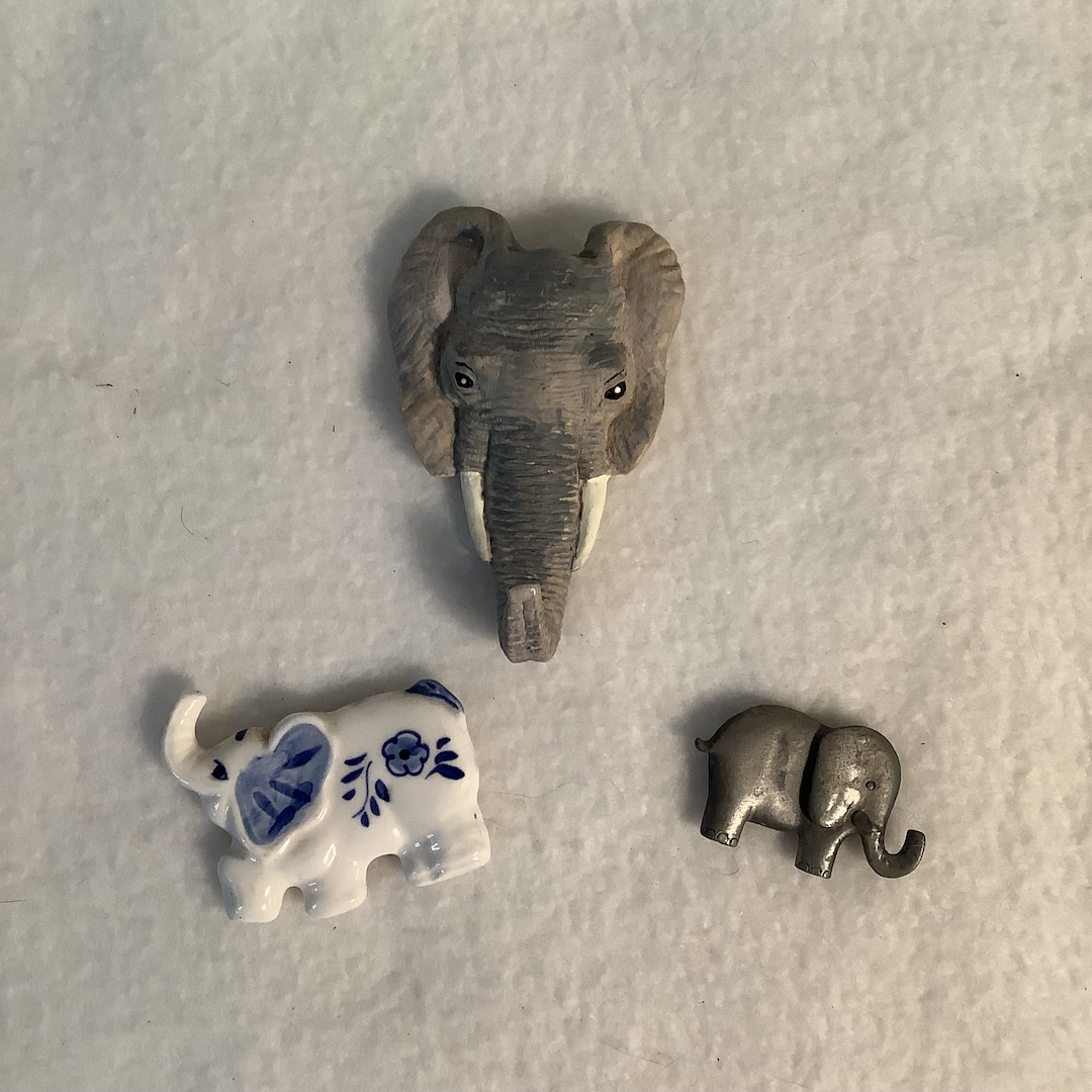 Elephant Refrigerator Magnets, Group of 3 - Etsy