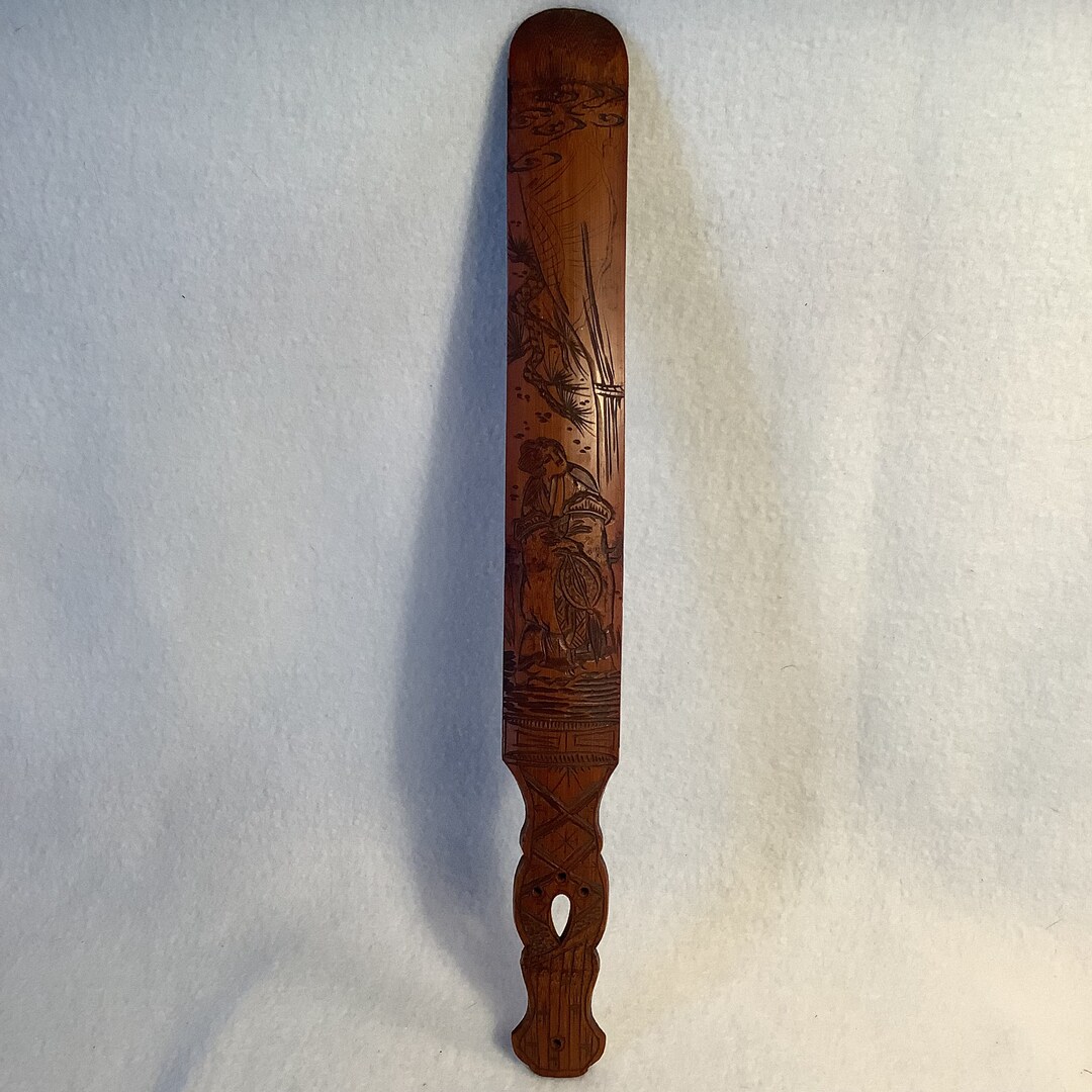 Japanese Carved Bamboo Paper Knife, Hand Carved - Etsy