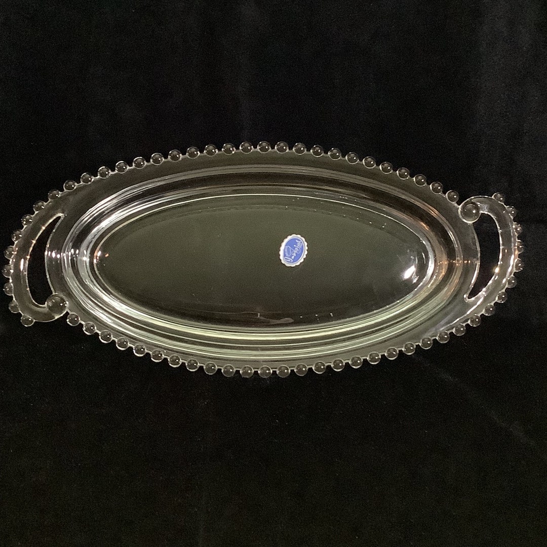 Imperial Glass Candlewick Oval Serving Dish With Original Sticker - Etsy