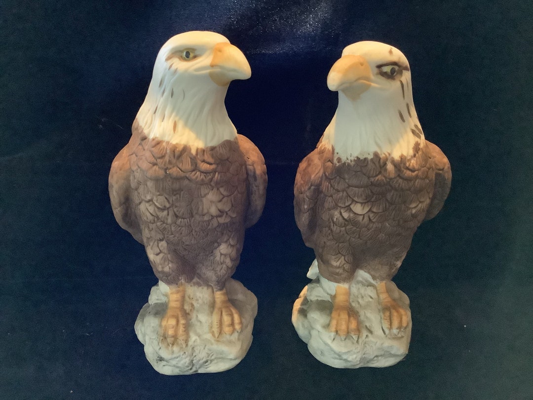 Porcelain Pair of Eagle Figurines, Made in Taiwan UCGC - Etsy