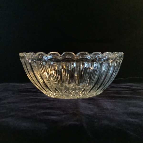 Scalloped Glass Bowl - Etsy