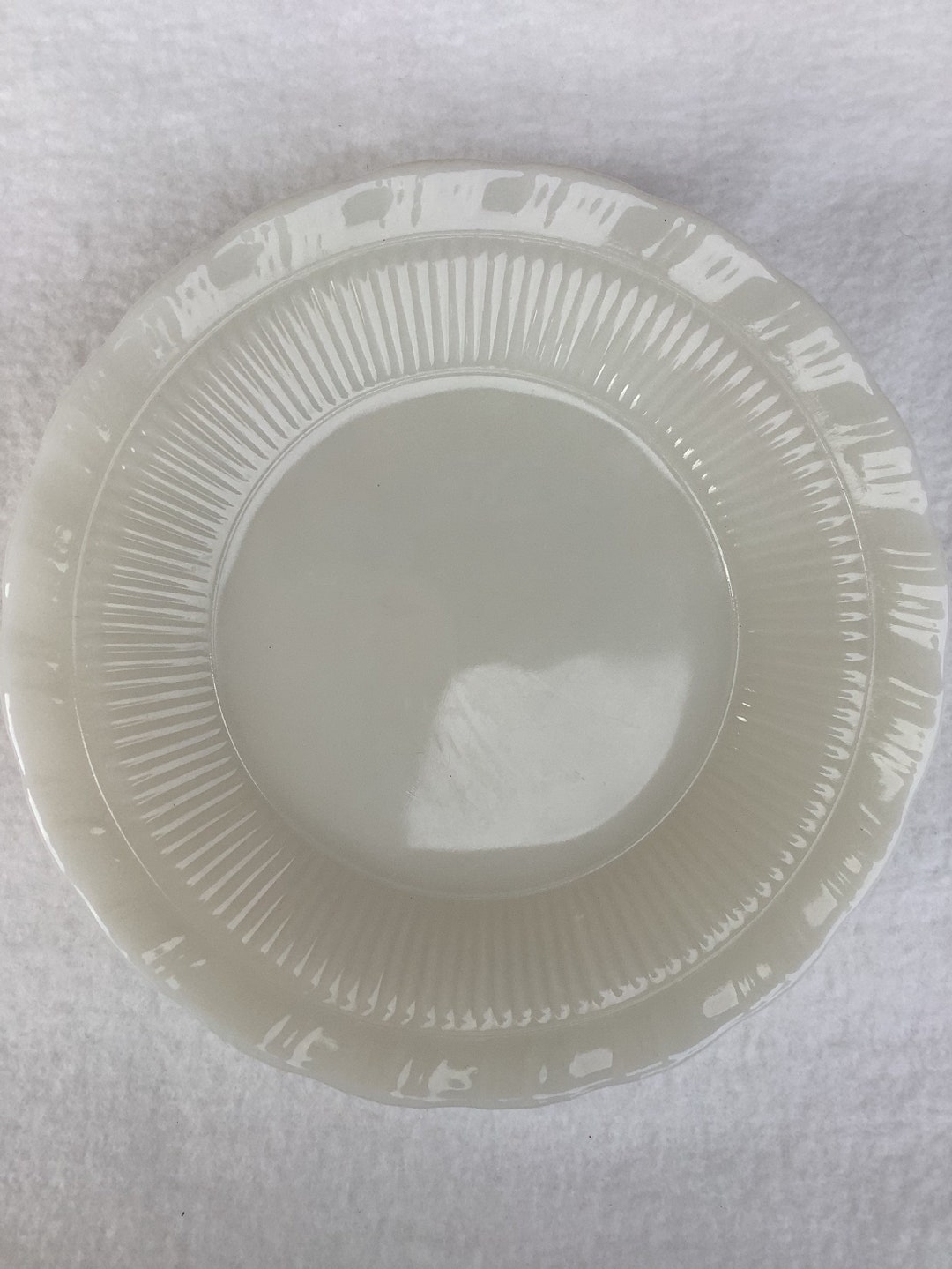 Vintage Set of 7 White Fire King Bread Plates - Etsy