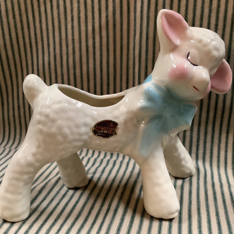 Vintage Lamb Planter - Etsy