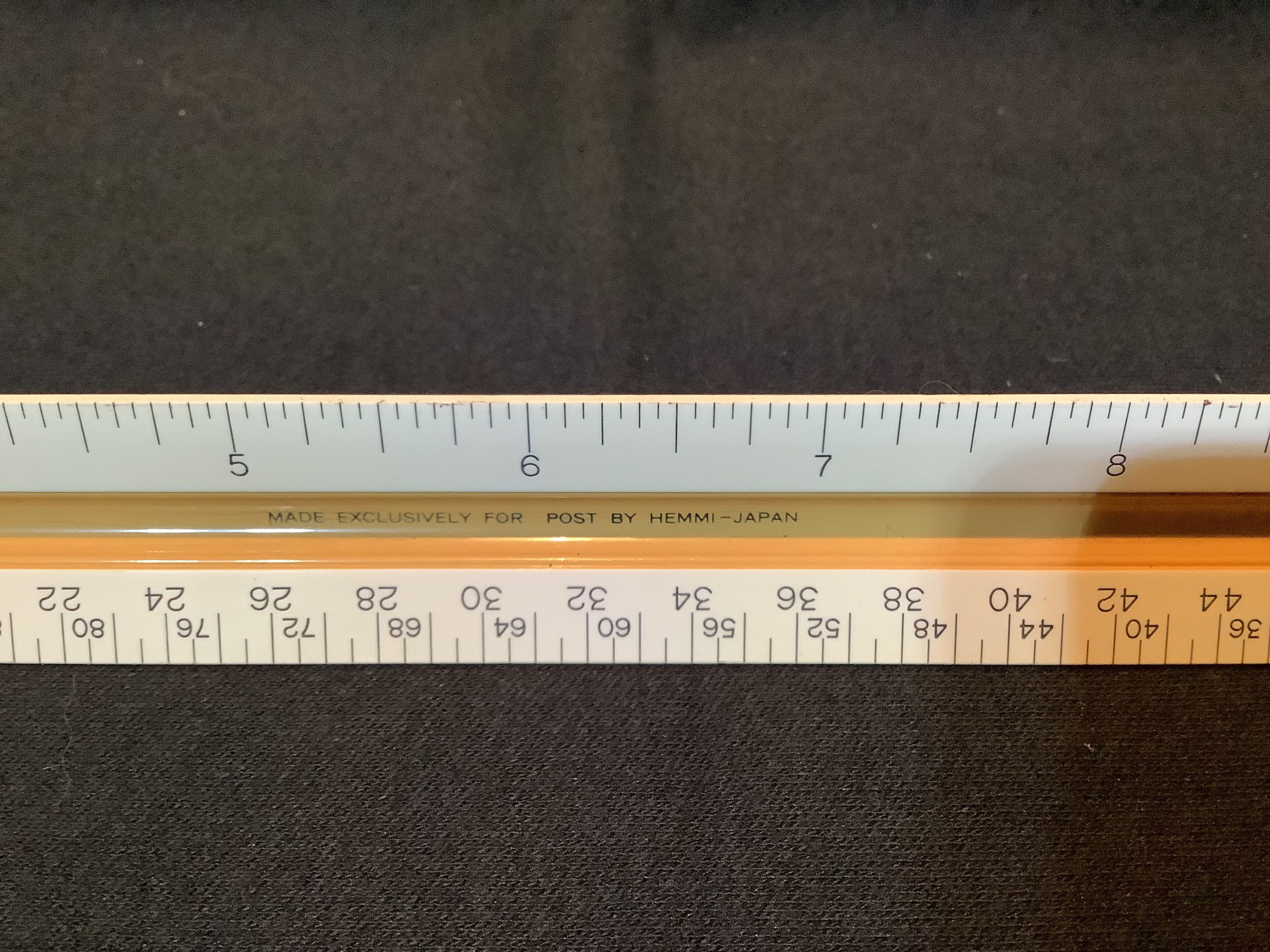 Teletype Post by Hemi Drafting Ruler, 3BCG-25B, Triangular Ruler, 3 ...