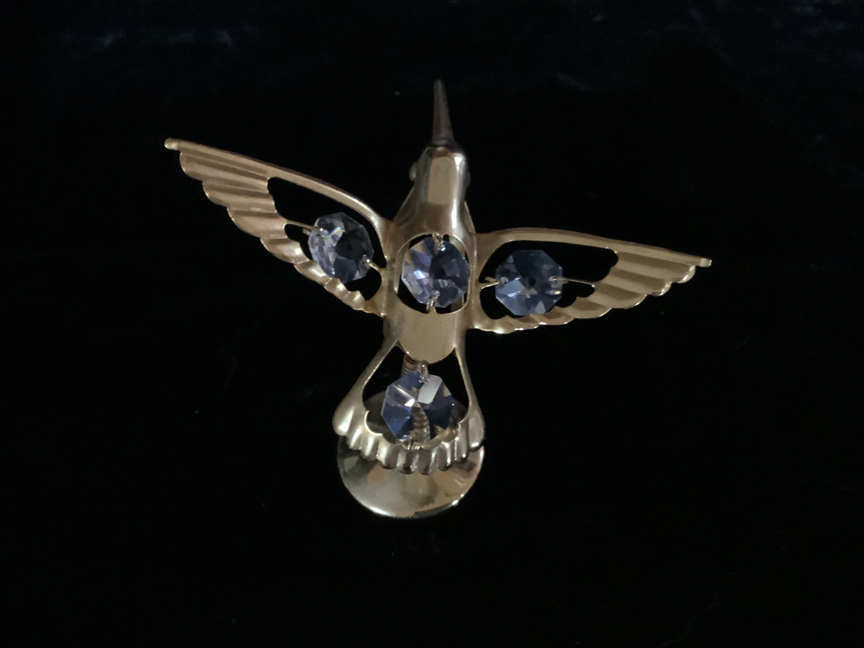 KG&C USA Miniature Hummingbird Crystal Creations Gold Plated - Etsy