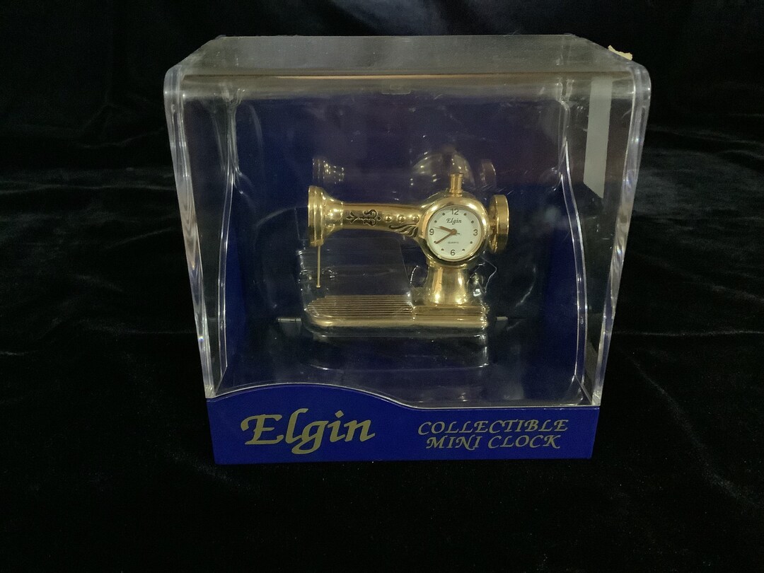 Elgin Collectable Mini Sewing Machine Clock - Etsy