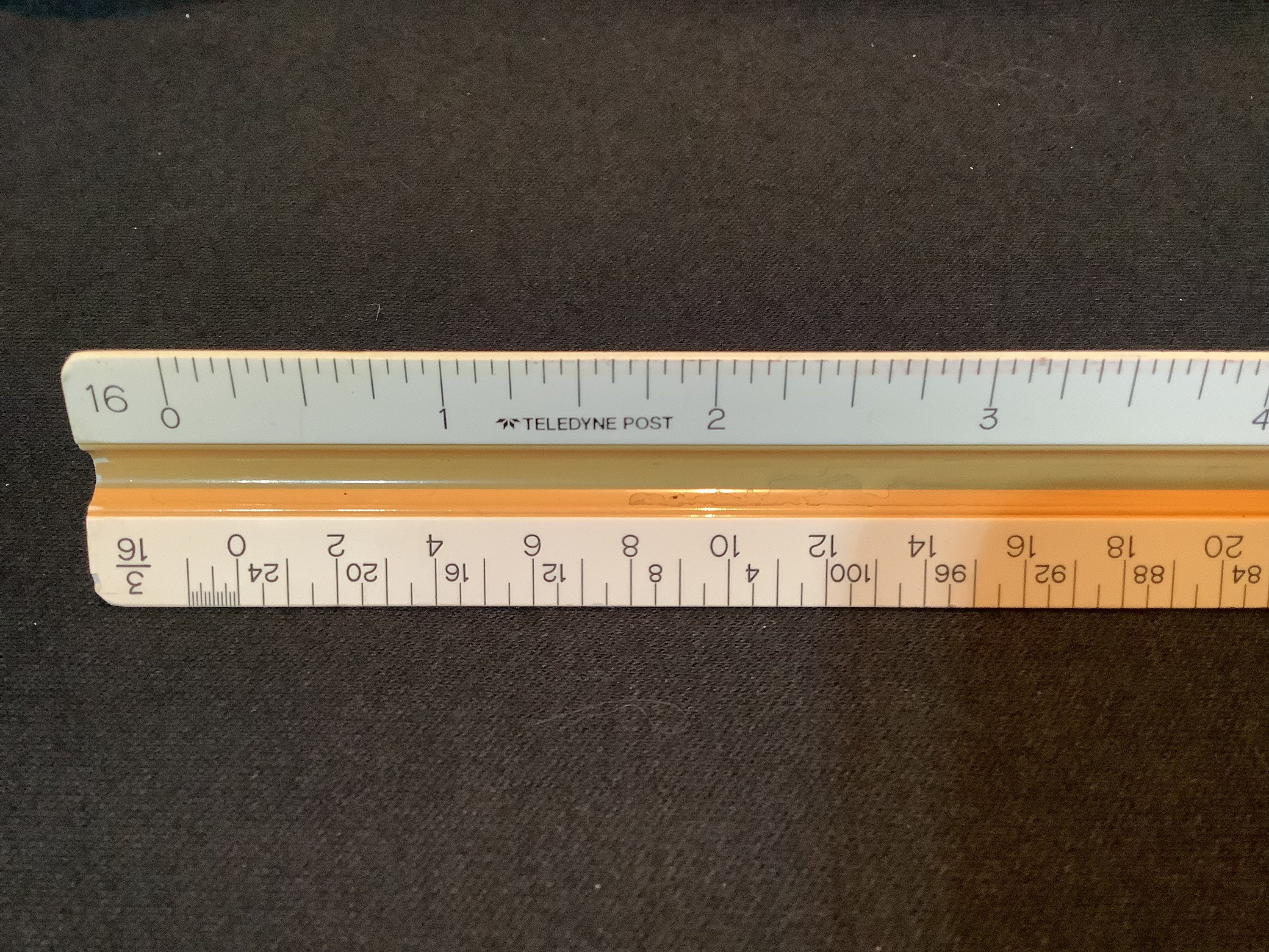 Teletype Post by Hemi Drafting Ruler, 3BCG-25B, Triangular Ruler, 3 ...