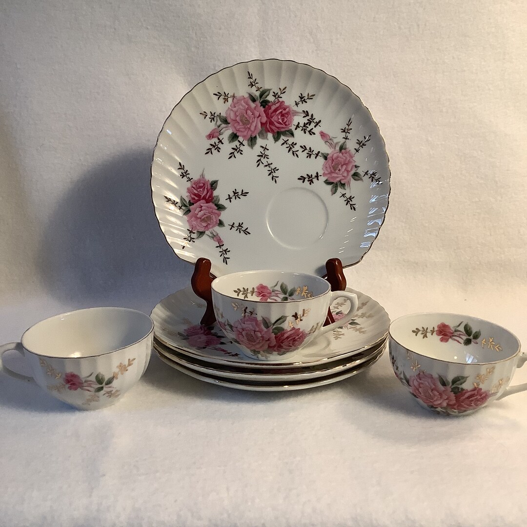 Yamaka China Shell Snack Plate Tea Set, Set of 4 - Etsy