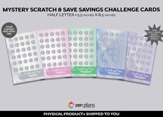 Mystery Scratch off Savings Challenge Card Scratch and Save - Etsy