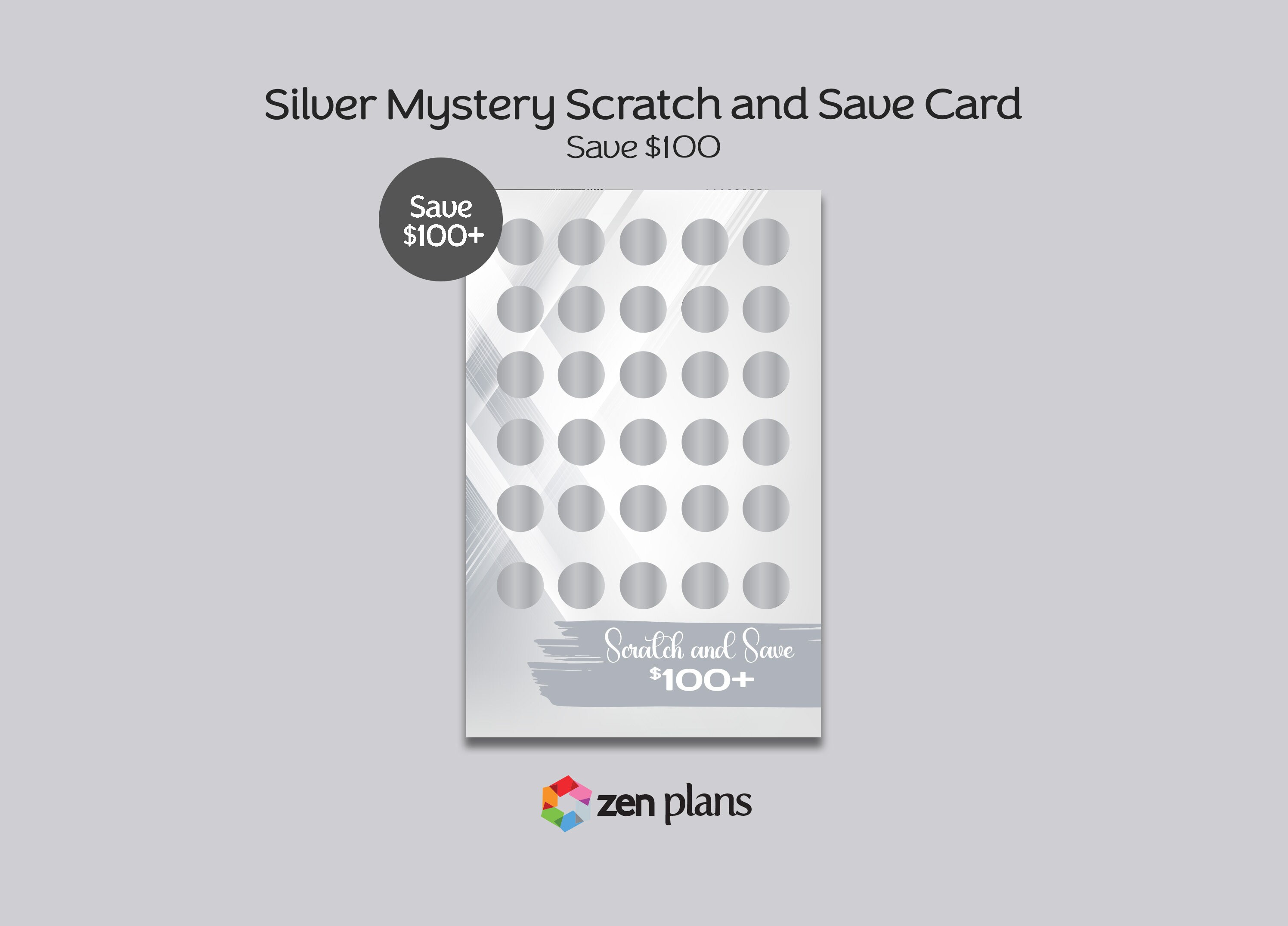 Mystery Scratch off Savings Challenge Card | Scratch and Save Saving ...