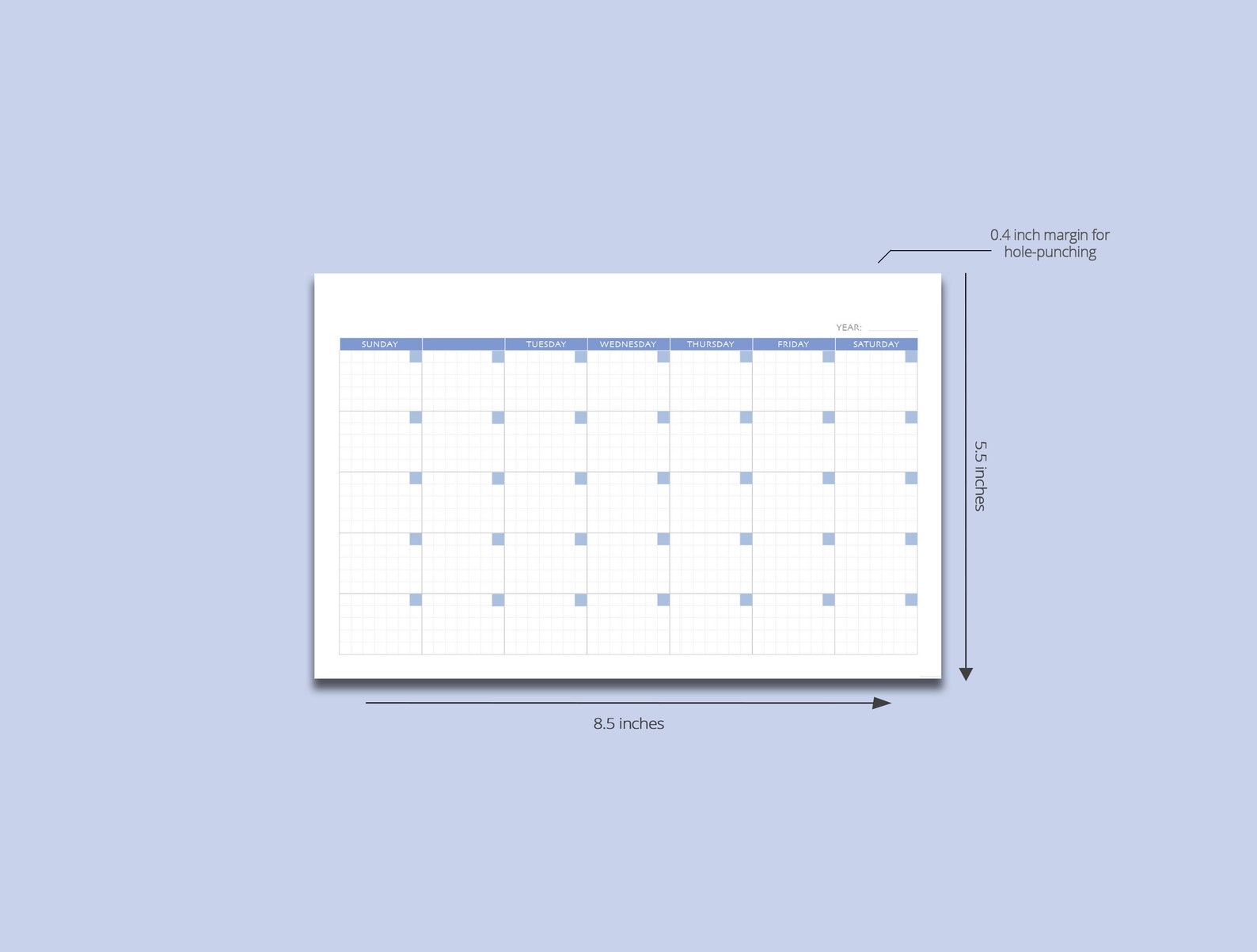Printable Monthly Budget Undated Grid Calendar Worksheet | Month ...