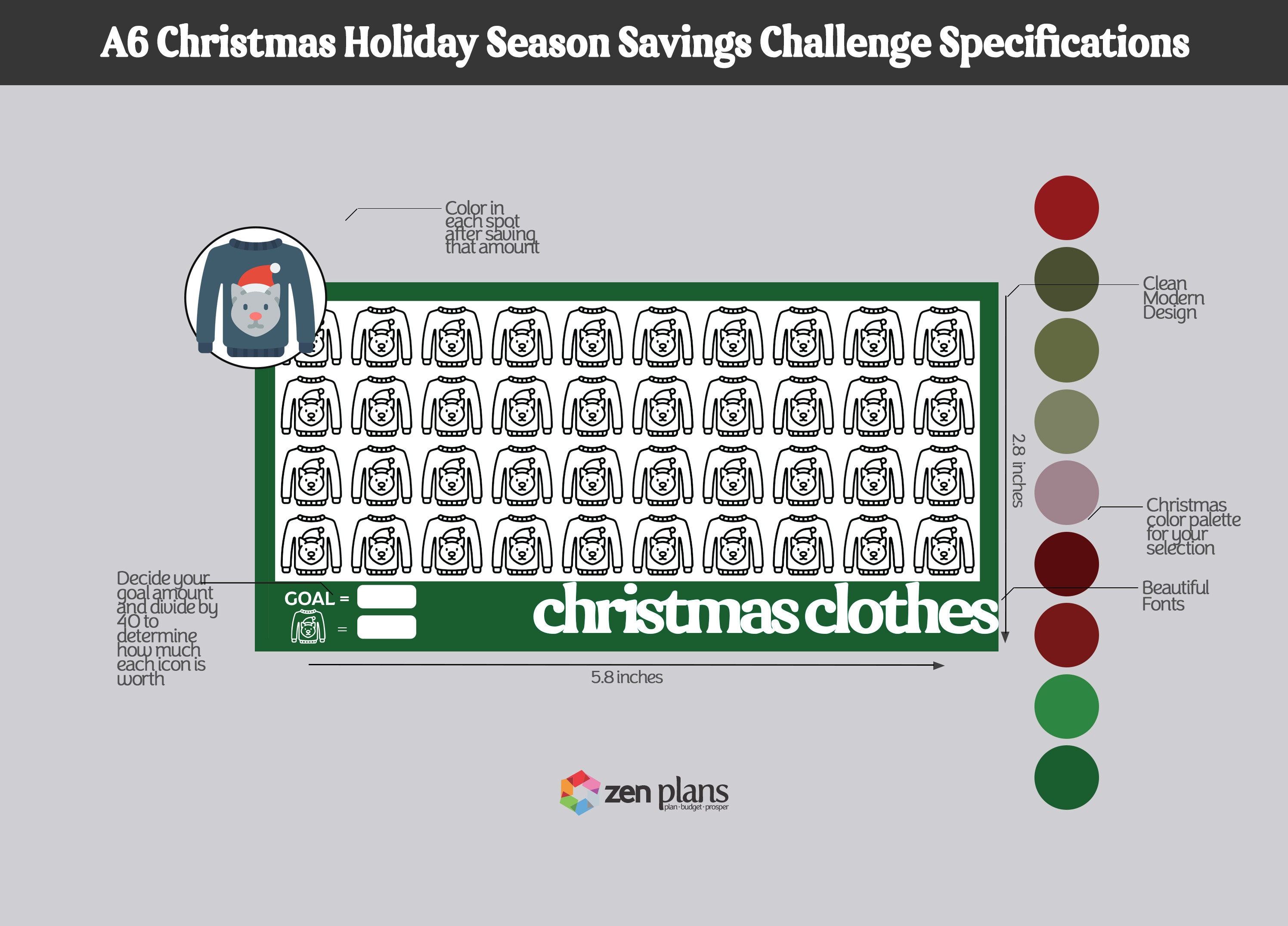 Printable Christmas Holiday Savings Challenge Budget Tracker - Etsy