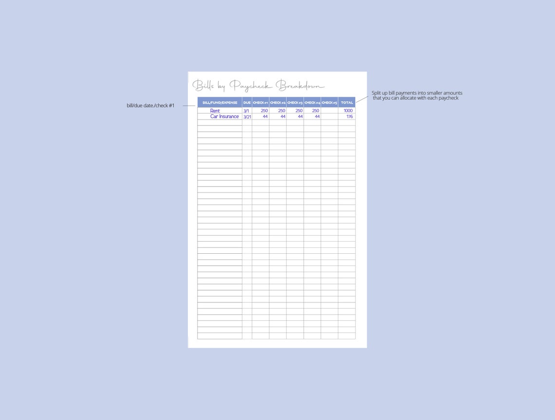Printable Monthly Budget Undated Grid Calendar Worksheet | Month ...