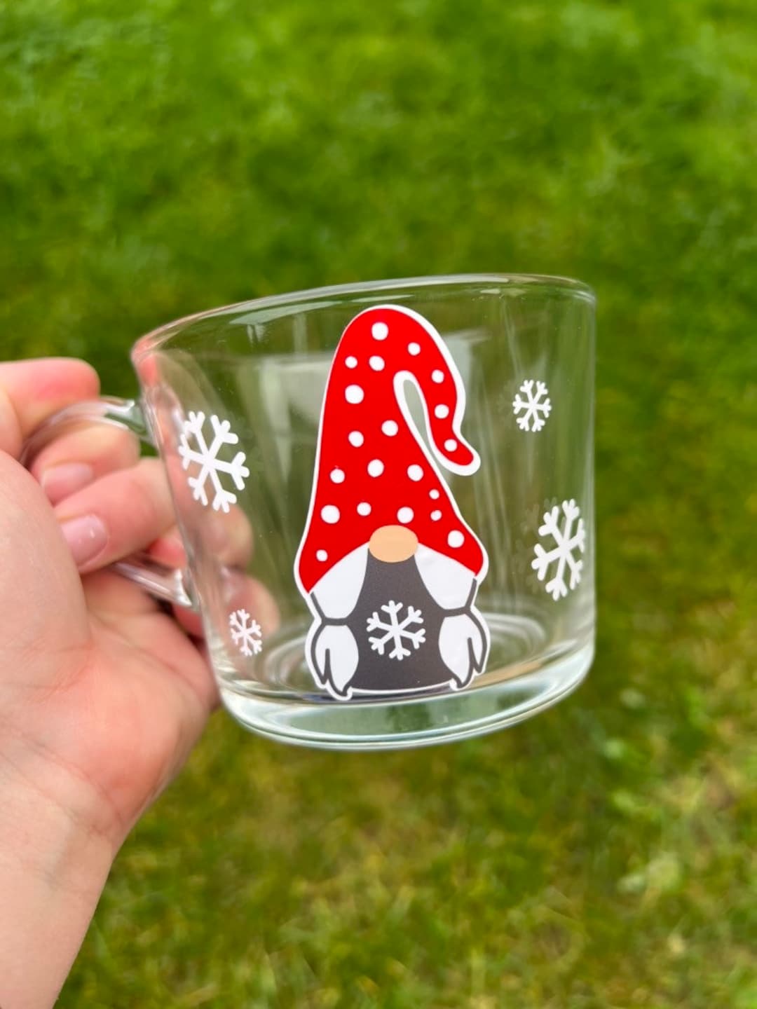 The Christmas Gonk Mug Christmas Tea Coffee Glass Mug - Etsy