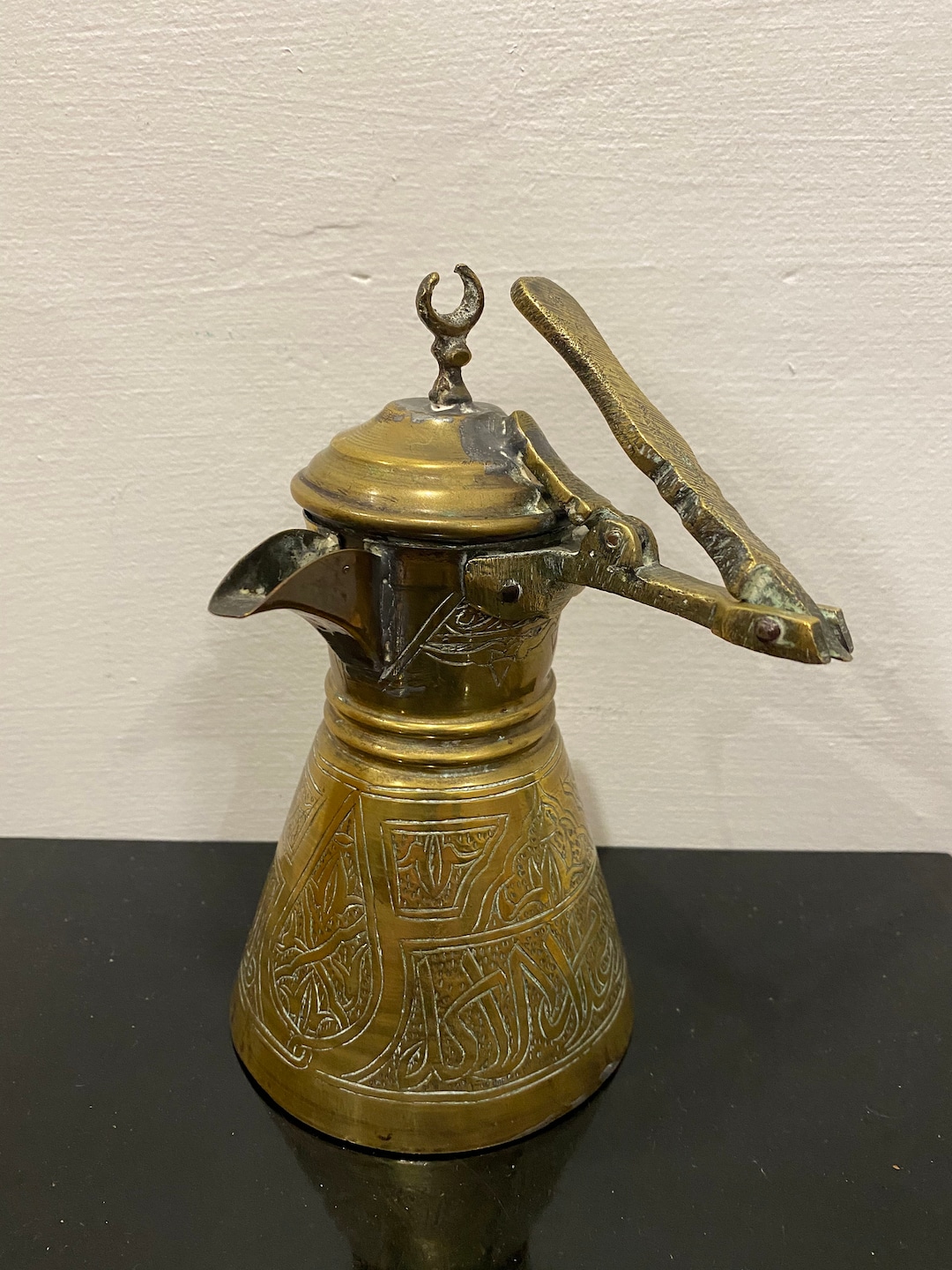 Vintage Brass Turkish Coffee Pot - Etsy