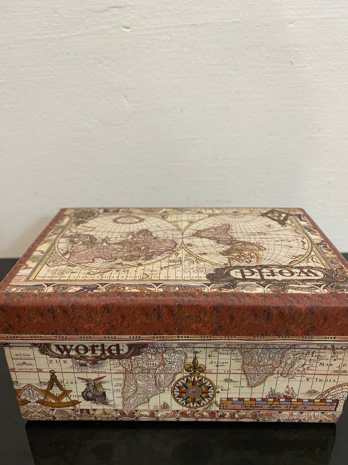 World Map Paper Storage Box - Etsy Australia