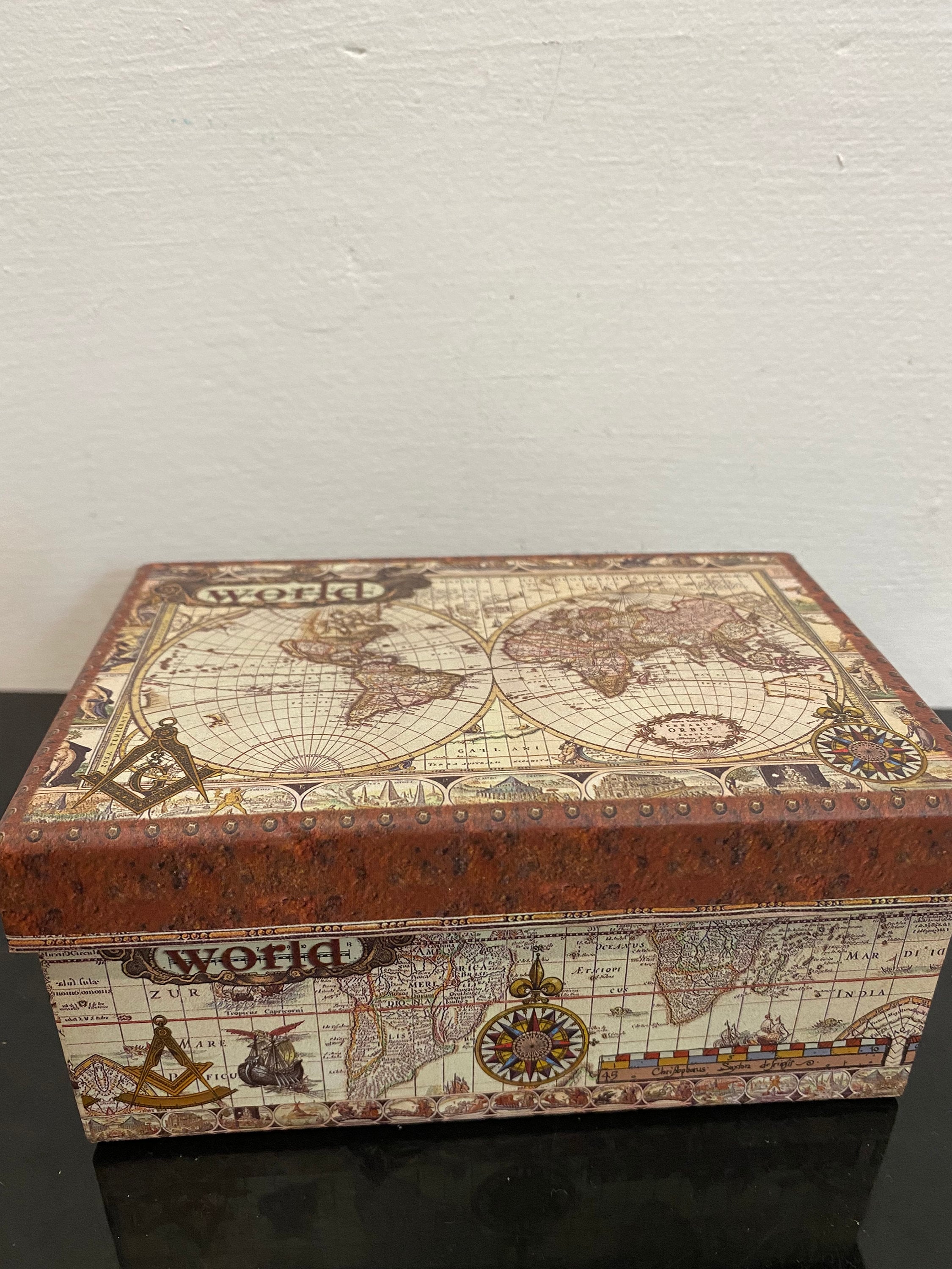 World Map Paper Storage Box - Etsy Australia