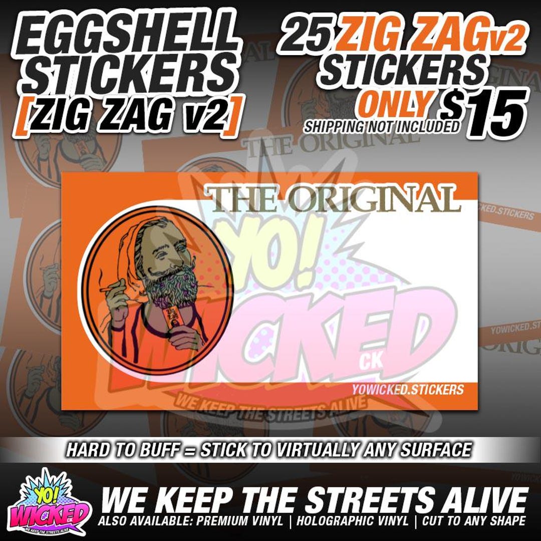 Zig Zag V2 Eggshell Stickers | Graffiti | Sticker | Sticker Pack | Art ...